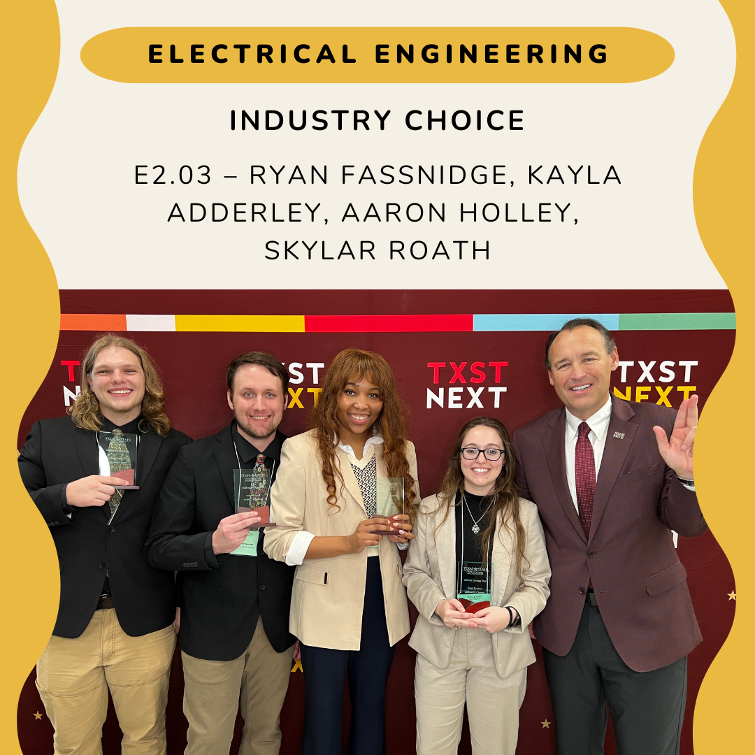 Fall 2022 "Senior Design Day" : Ingram School of Engineering : Texas State University